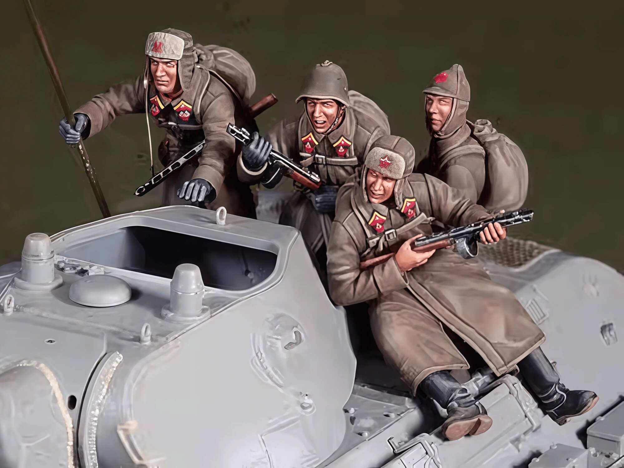 Модель танкистов из резины EVANOVM 1:35