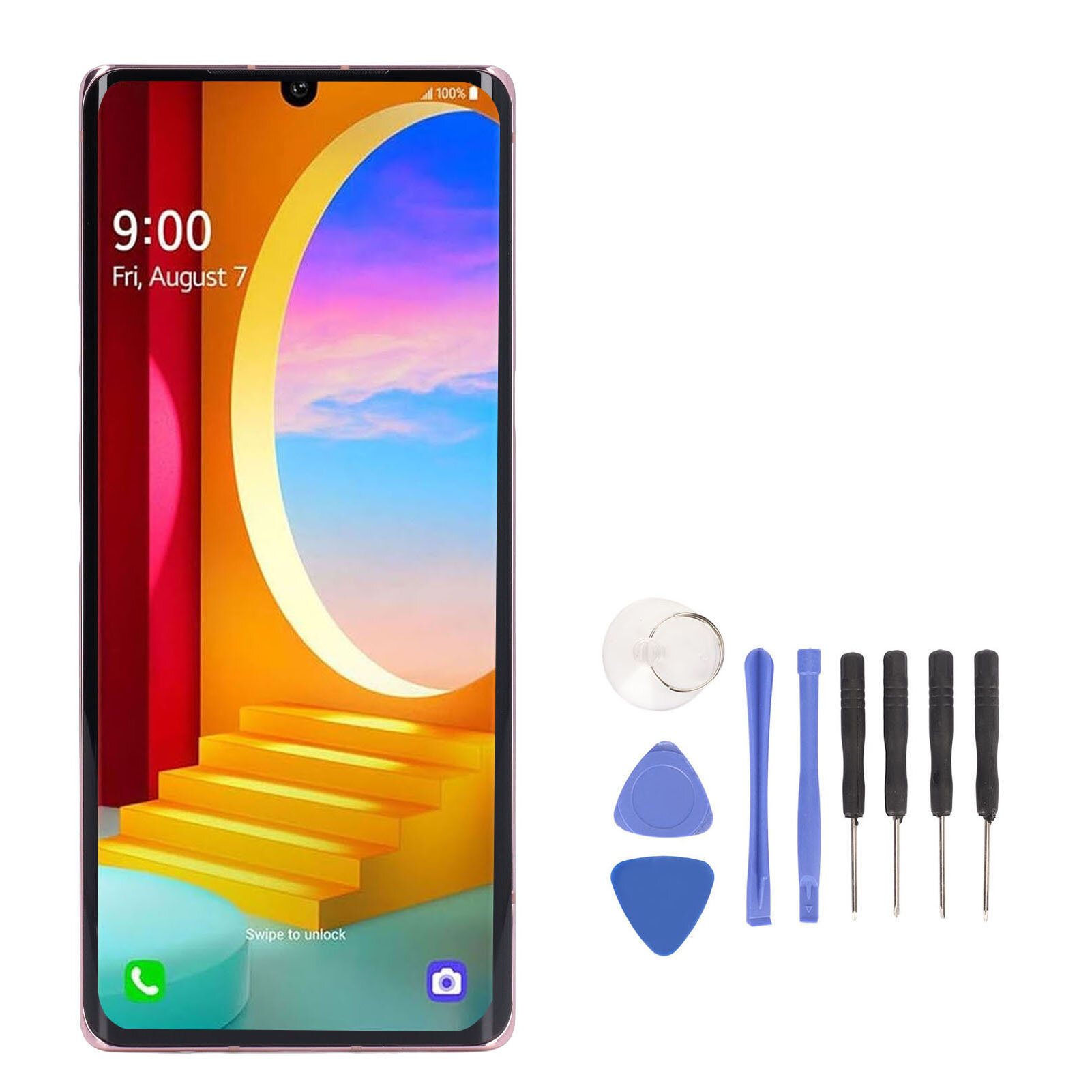 Замена OLED-экрана для Velvet 5G (дисплей в сборе с датчиком отпечатков, розовый)