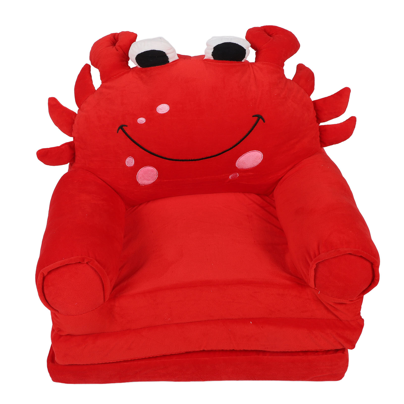 Детский раскладной диван, раскладывающийся, с милым мультяшным рисунком куклы, плюшевый детский складной диван для мальчиков и девочек, красный.