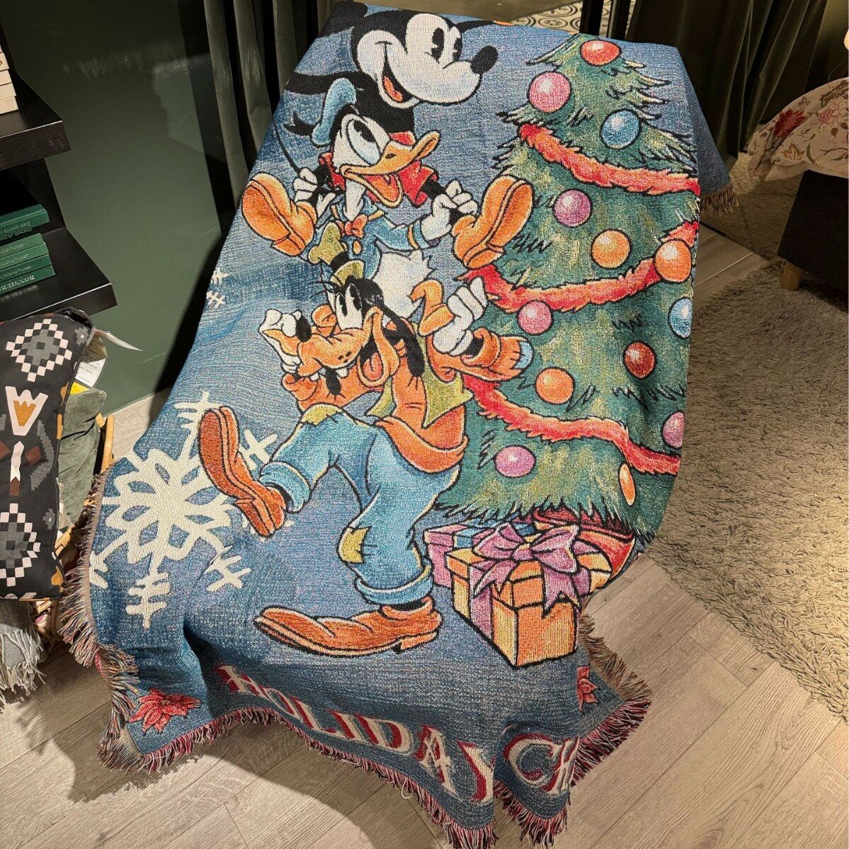 Ретро вязаное одеяло для дивана, magic, 130X160CMРетро вязаноеРождественская и новогодняя серия