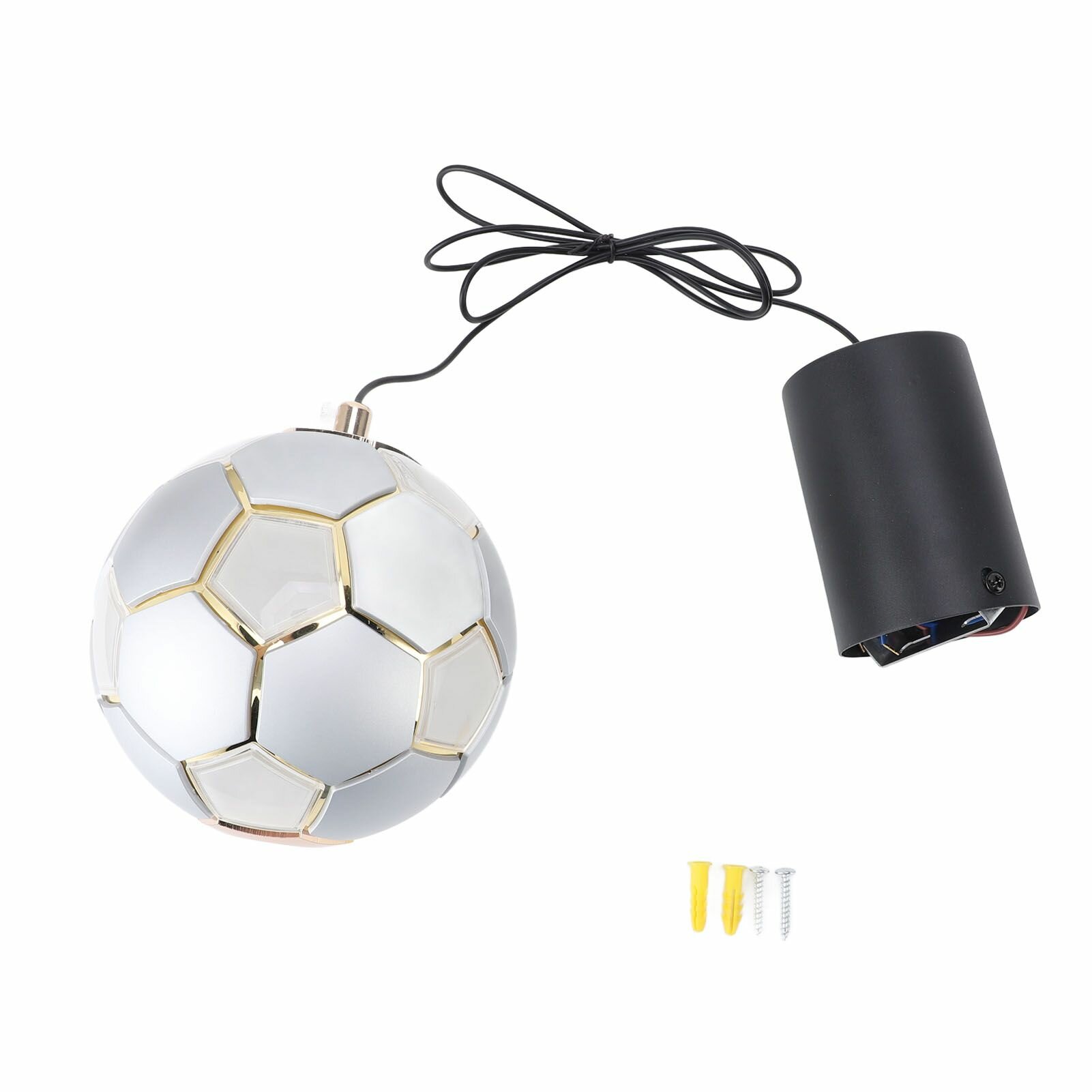 LED подвесная лампа футбольный мяч серебристого цвета для гостиной или кабинета