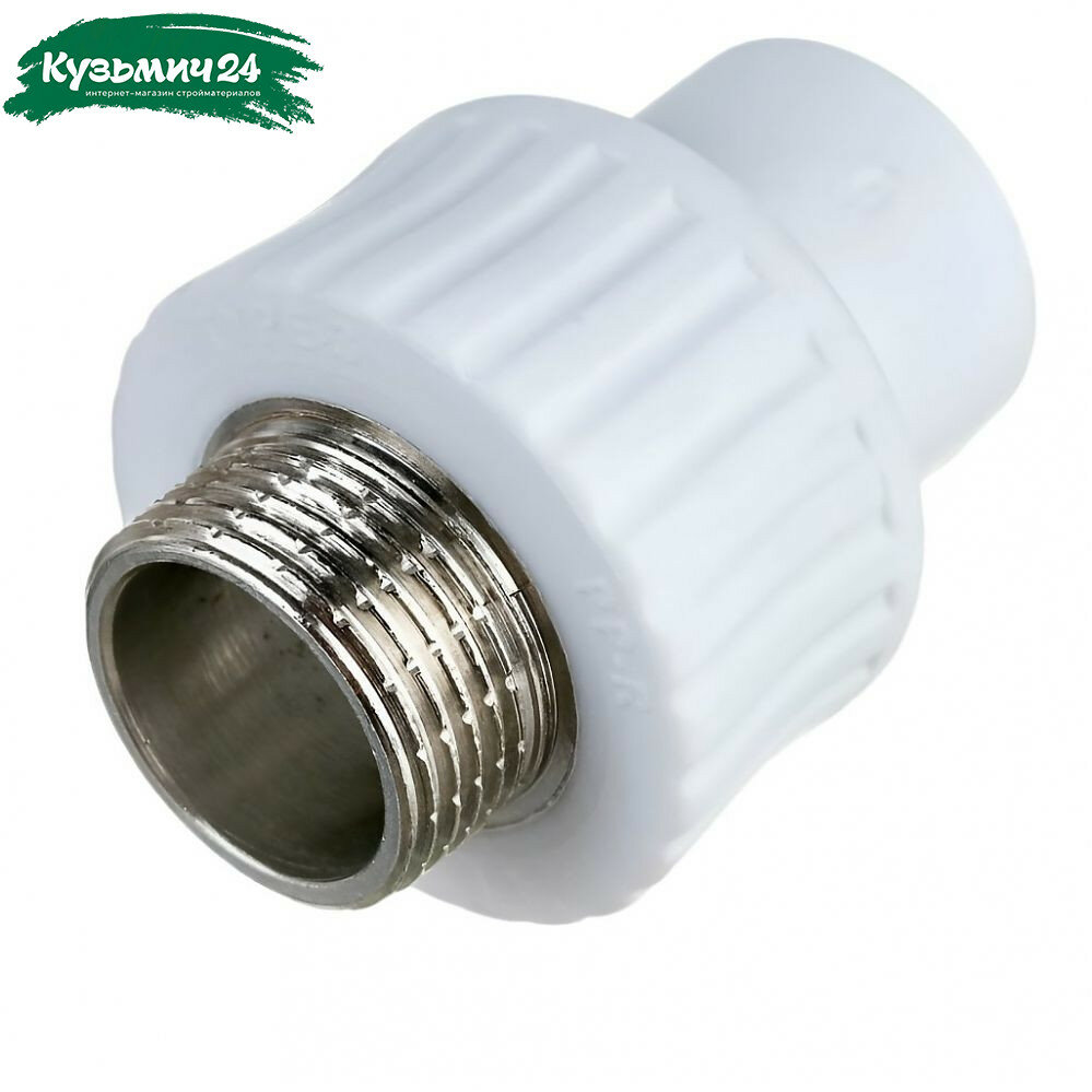 Муфта полипропиленовая Pro Aqua PA23008P 20-1/2" НР, комбинированная, белая