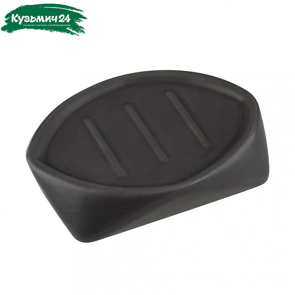 Мыльница Рыжий Кот Геометрия настольная, керамика, серая, 30х95х130 мм