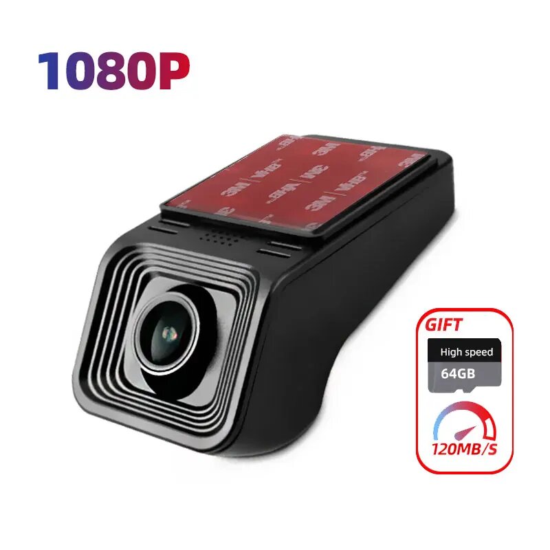 USB Full HD 1080P Видеорегистратор ADAS Автомобильный видеорегистратор 1080P with 64GTF
