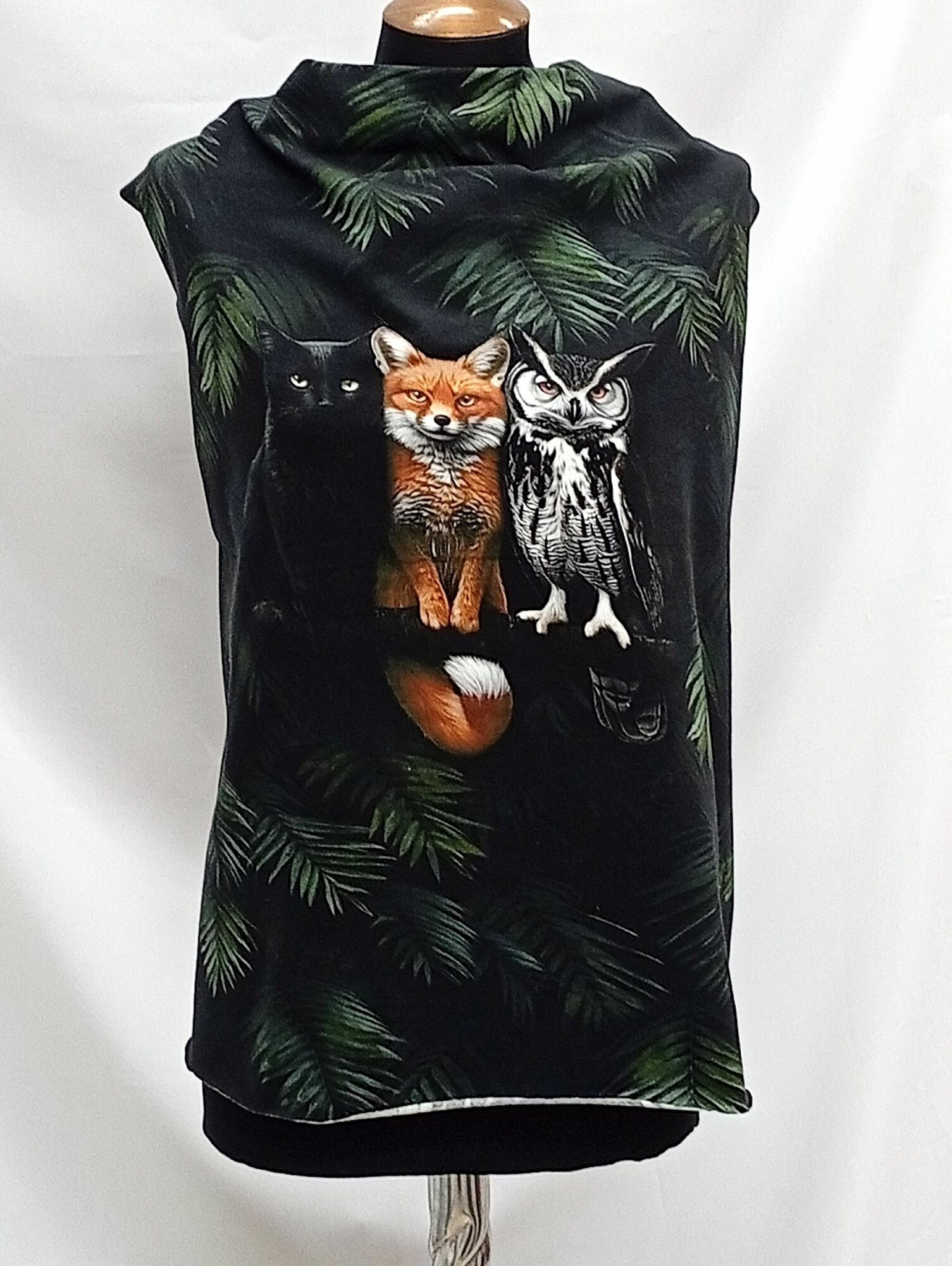 Трикотаж кулирка с лайкрой купон "Свой среди чужих", ткань для шитья, высота купона 76 см, ширина 180 см