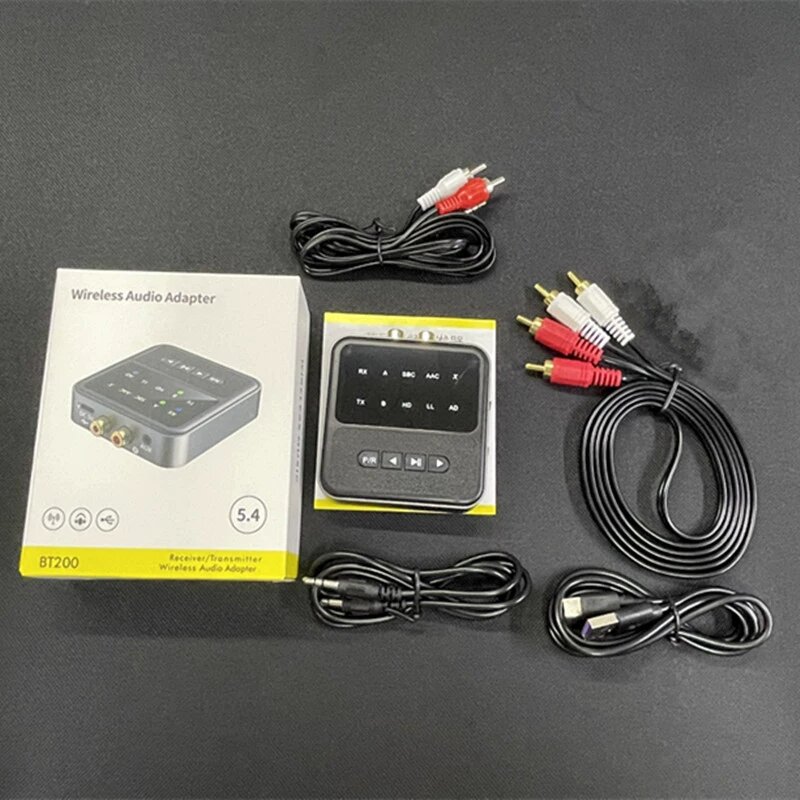 QCC5.4 Bluetooth 2-в-1 адаптер с AV-кабелем и двойным RCA-кабелем для ПК ТВ