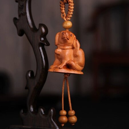 Персонализированные резные подвески из персикового дерева с изображением знаков зодиака: Крыса, Бык, Тигр, Кролик,