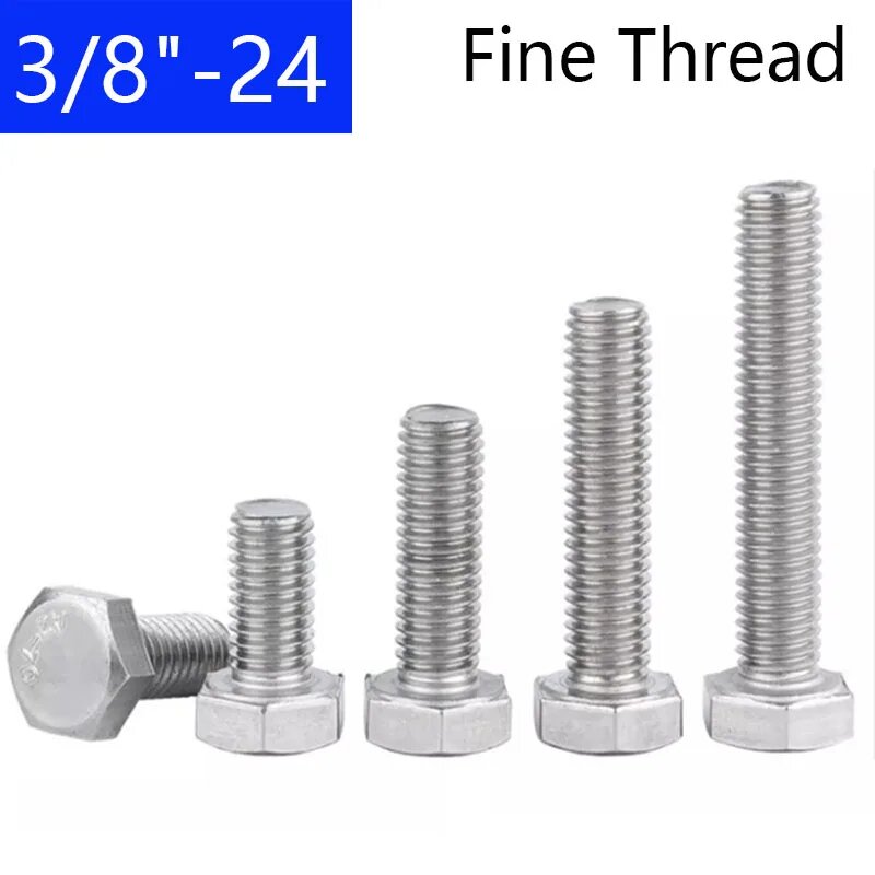 Винты ZHUOWEILE из нержавеющей стали 3/8"-24 UNF 2"