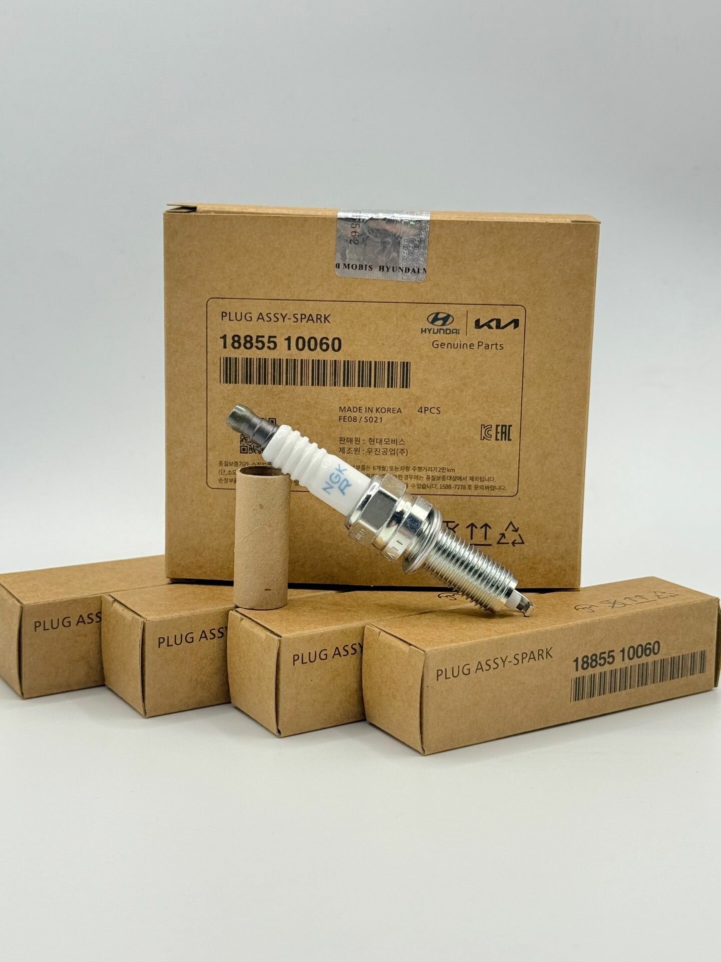Свеча зажигания Hyundai Kia 1885510060 для Hyundai Accent Creta Elantra I20 i30 Veloster KIA Ceed Cerato Rio Sorento Optima Soul / 4шт