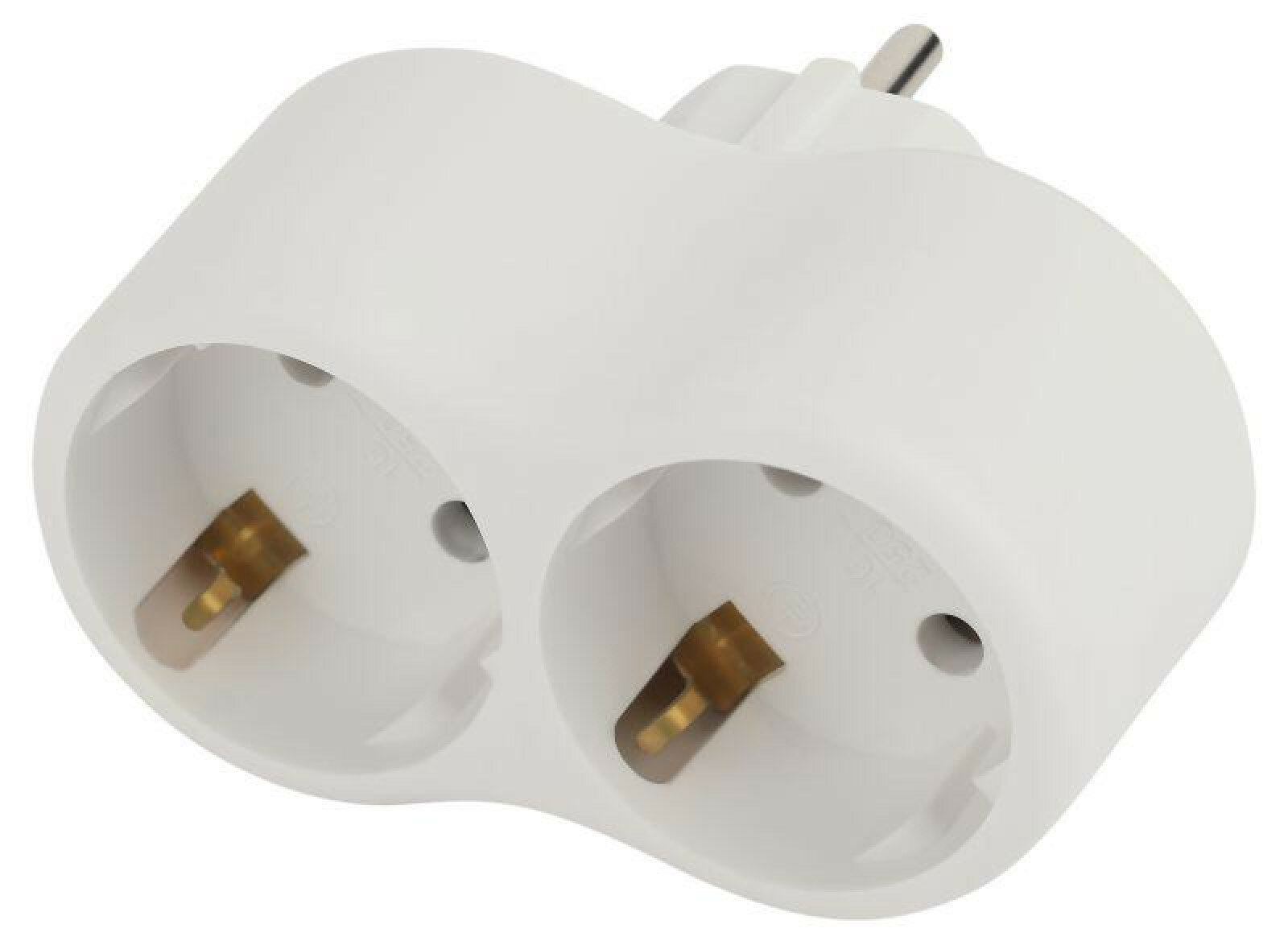 Разветвитель ЭРА 2-м с заземл. 16А IP20 SPx-2e-W бел.