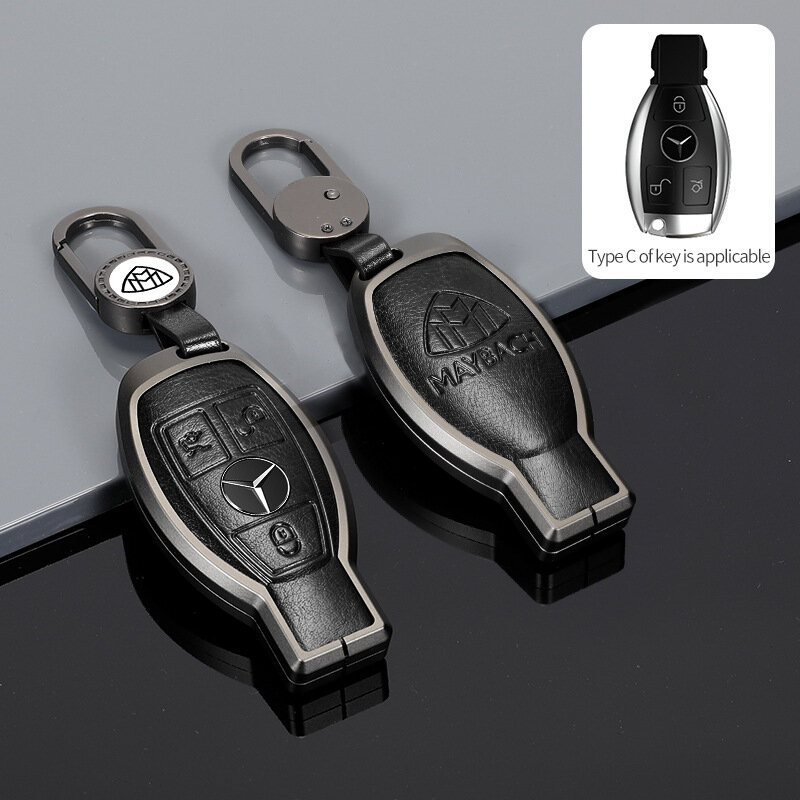 Чехол для ключей Mercedes-Benz Maybach, с пряжкой, черный