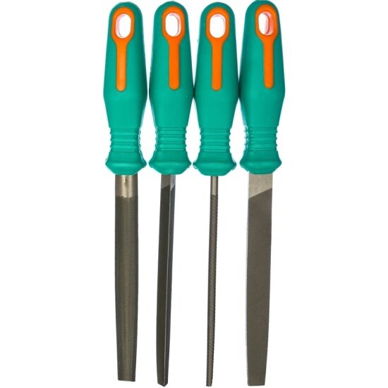 Набор напильников Sturm! 4 шт, плоский, круглый, квадратный, трехгранный, STURM, 1050-03-S4