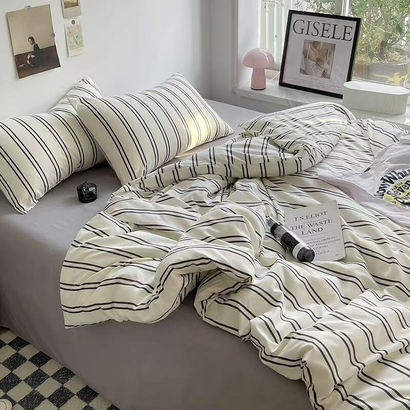 Комплект постельного белья EGW Microfiber Vintage Polo в полоску и горошек размера Queen Size (200*230)