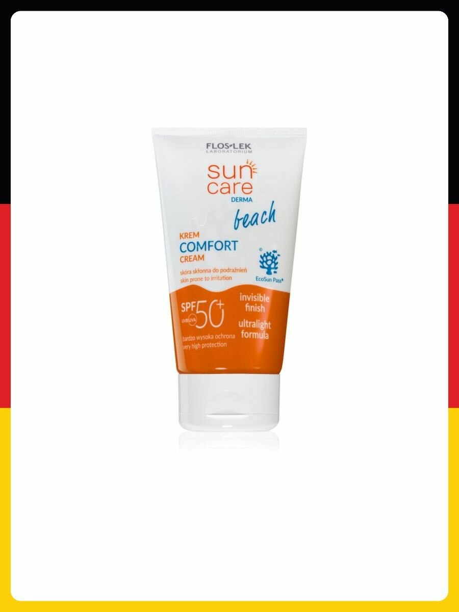 Средство солнцезащитное FlosLek Laboratorium Sun Care Derma Beach light protective face cream SPF 50, 50 мл