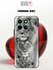Черный матовый чехол на Honor X6c / Хонор Х6с с принтом Львиный прайд