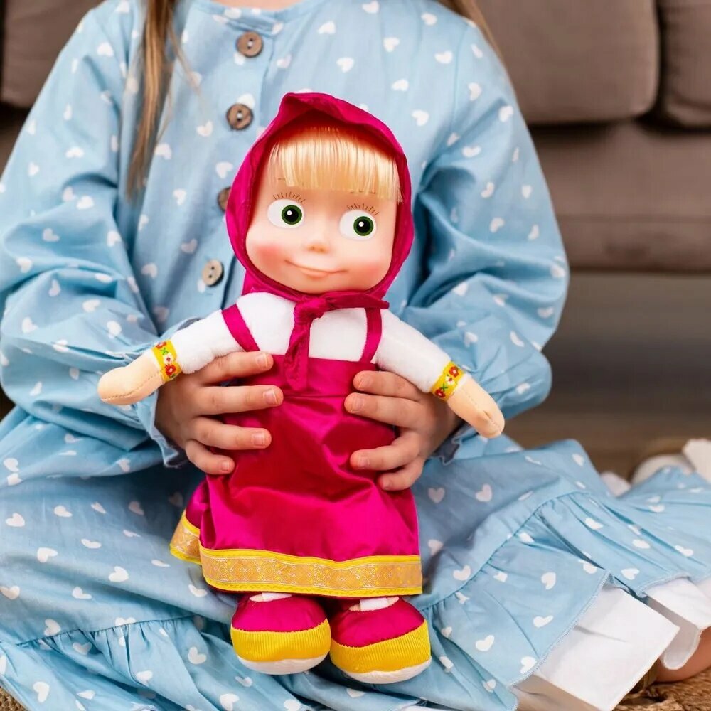 Мягкая игрушка Маша и медведь, музыкальная кукла Маша 30 см-zhangshiliang
