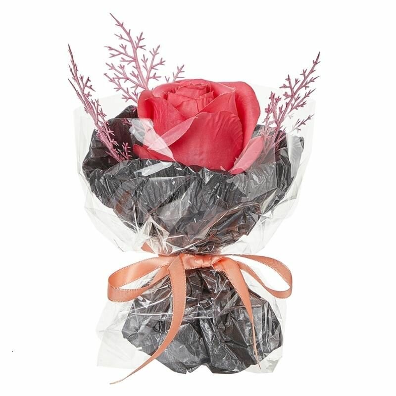 1 пучок корейского водонепроницаемого букета, завернутого в целлофан ручной работы-5875 красный