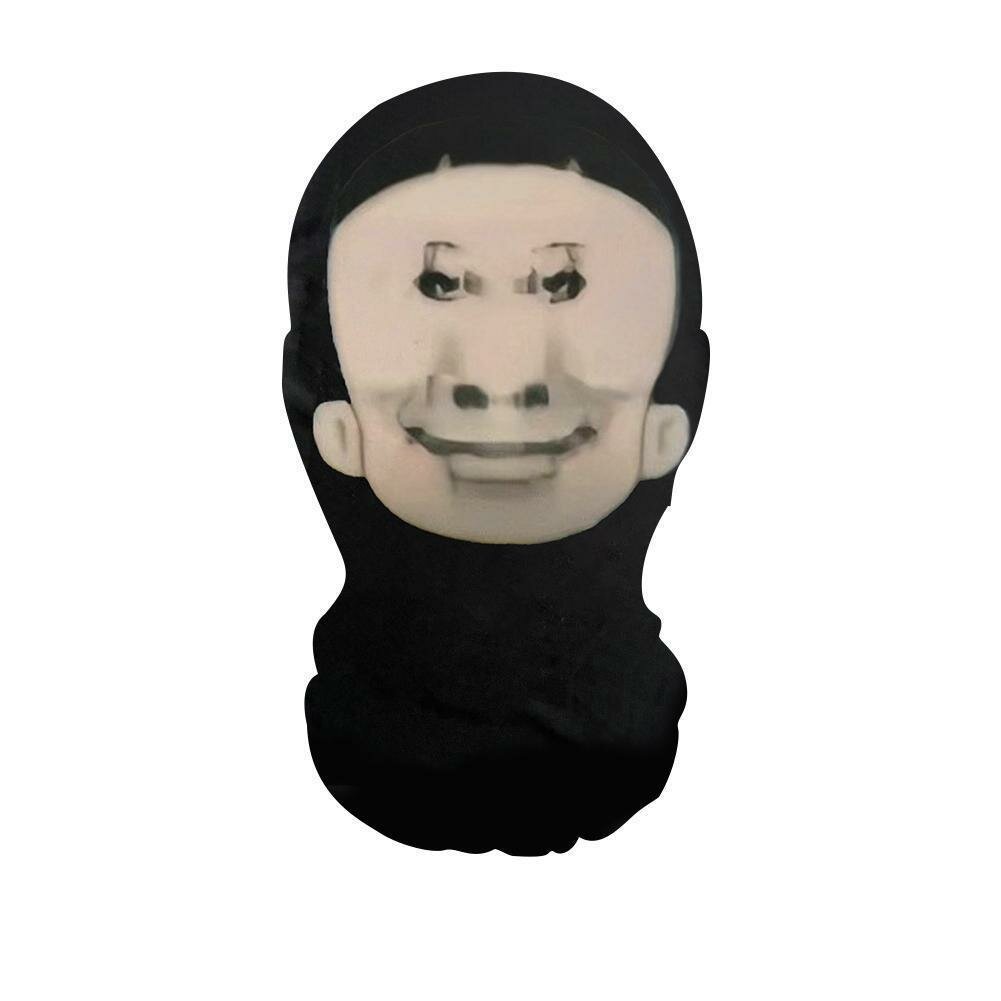 Забавная 3D-маска на все лицо из эластичной сетки, имитирующая балаклаву, для косплея.