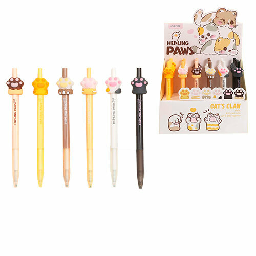 Карандаш вечный автоматический deVente "Cat Paw", 6 дизайнов, металлический наконечник, 24 штуки