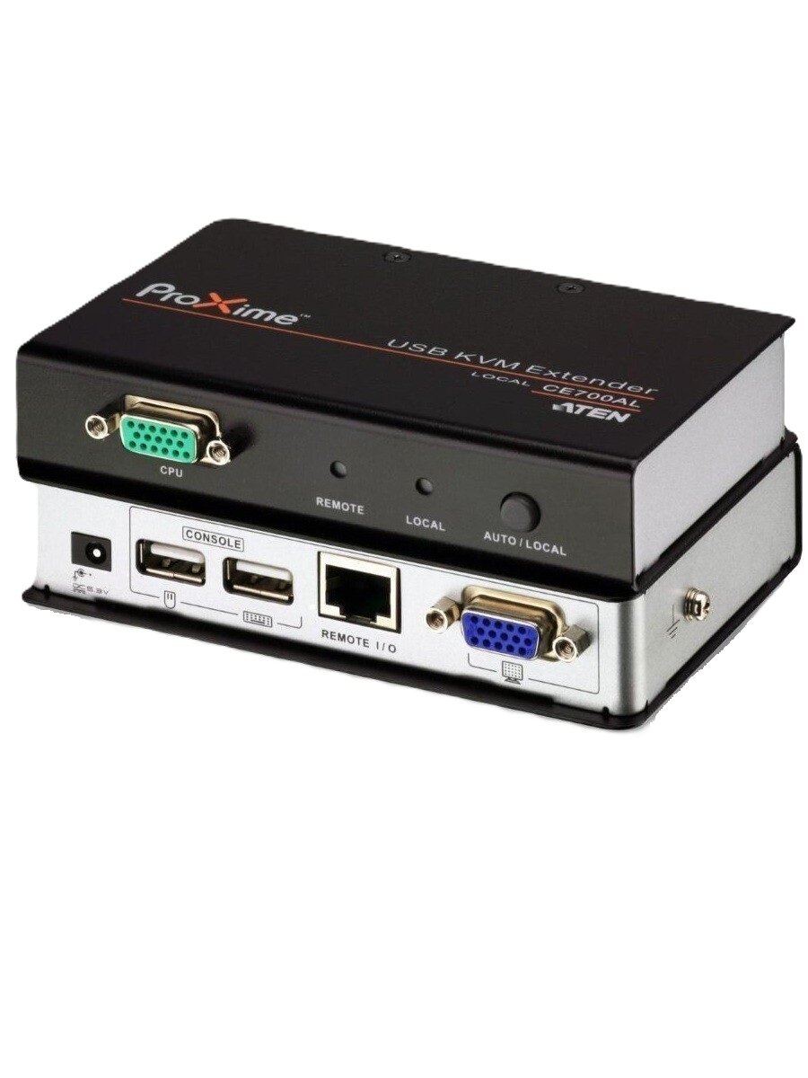 Удлинитель Aten CE700A-AT-G VGA/SVGA+Kbd/Mouse USB, 150 метр, HD-DB15+USB A-тип, Female, с KVM-шнуром, БП 220> 5.3V