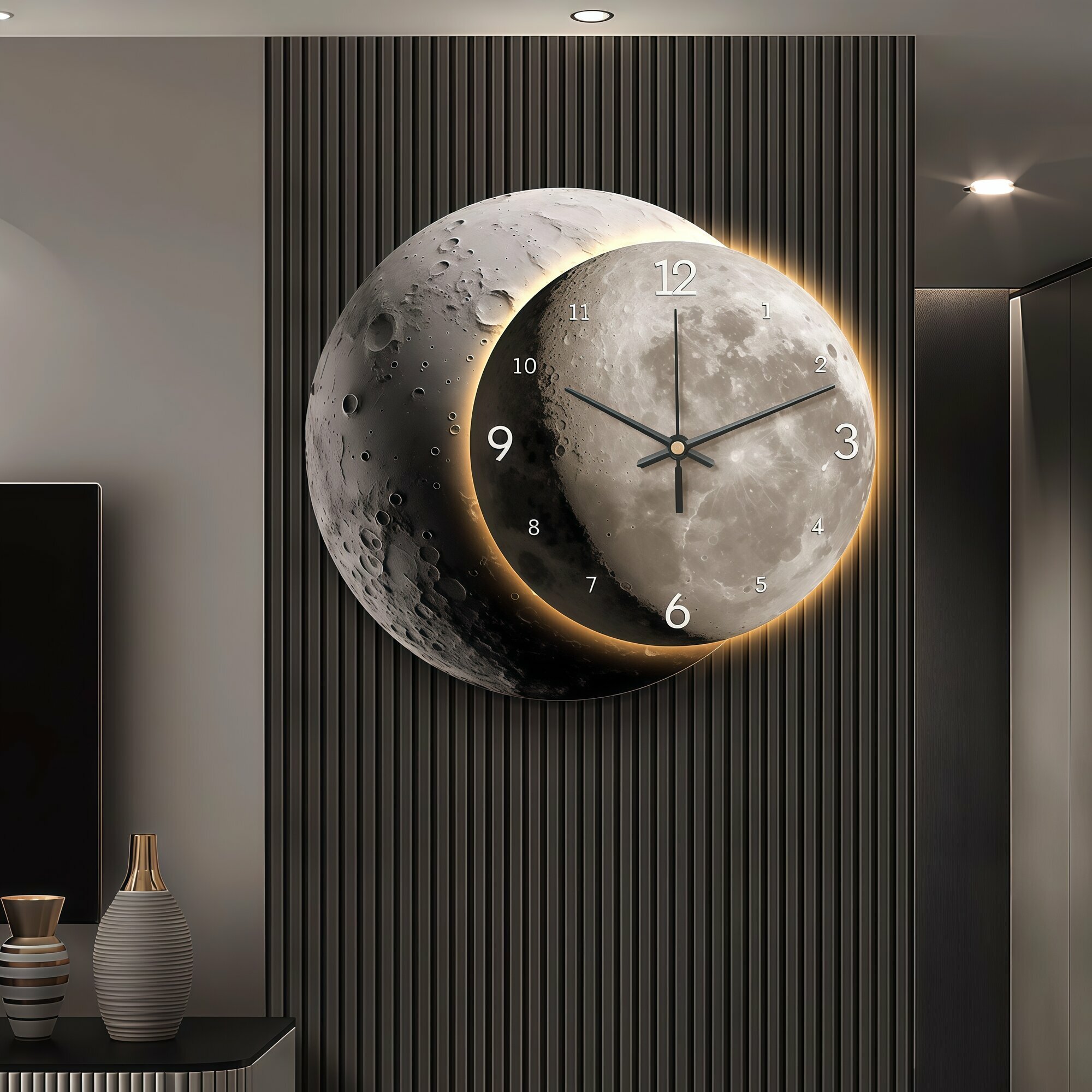 Настенные часы "Планета", источник питания: угольные батареи AA, диаметр 50 cm，Первая картинка