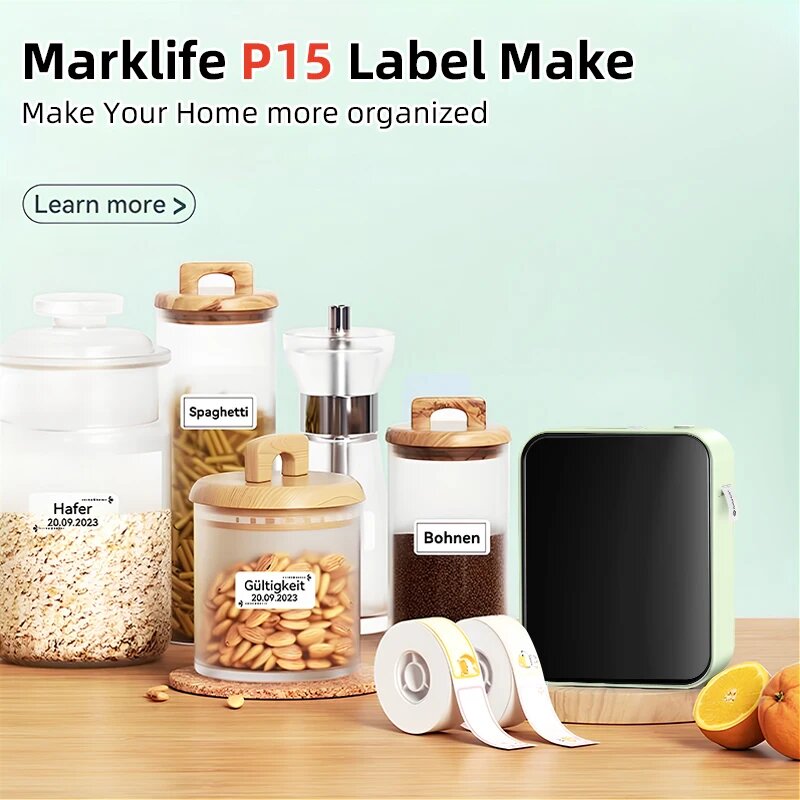 Термопринтер этикеток MARKLIFE P15 Белый, 100Pcs cable paper a — фото 1