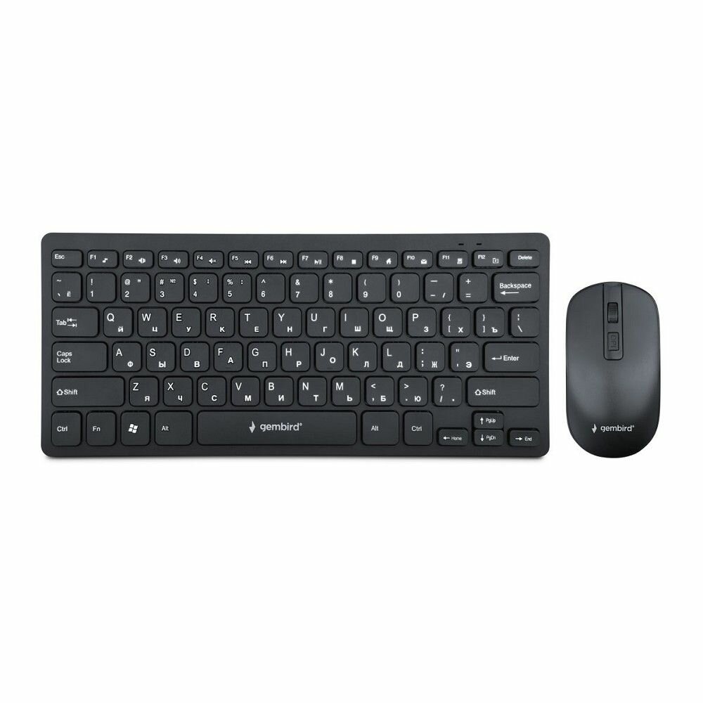Клавиатура и мышь Gembird KBS-9100 беспроводной 84 кл. приемник 2,4 ГГЦ, 1600 DPI, 14 FN-клавиш