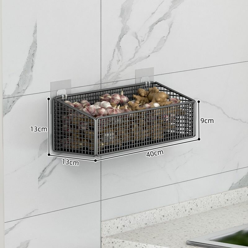 Органайзер для хранения лука и овощей для домашней кухни, компактная настенная полка, настенный ящик для хранения овощей и лука.