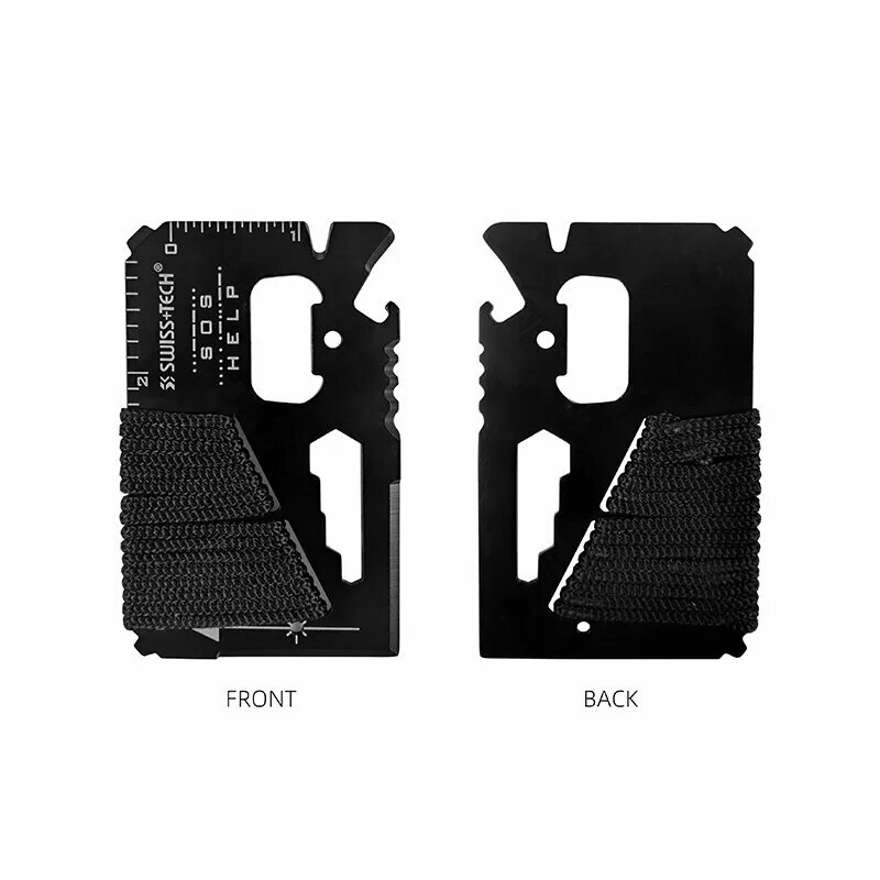 Многофункциональный карманный нож EDC из нержавеющей стали черный 2pcs