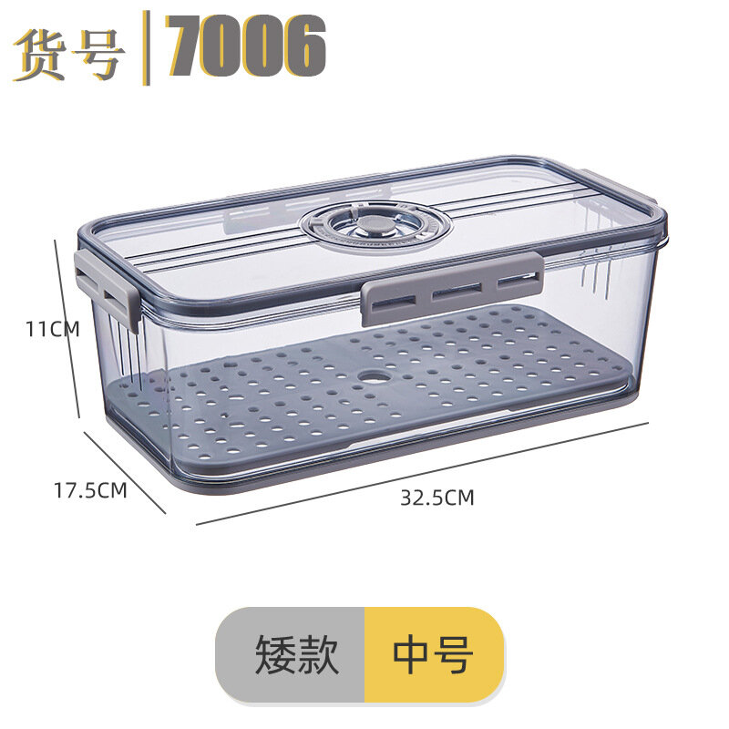 Контейнер для хранения в холодильнике, пластиковый органайзер для кухни, таймер, замораживание, герметичный, белый, прозрачный, для овощей и фруктов, контейнер для сохранения свежести