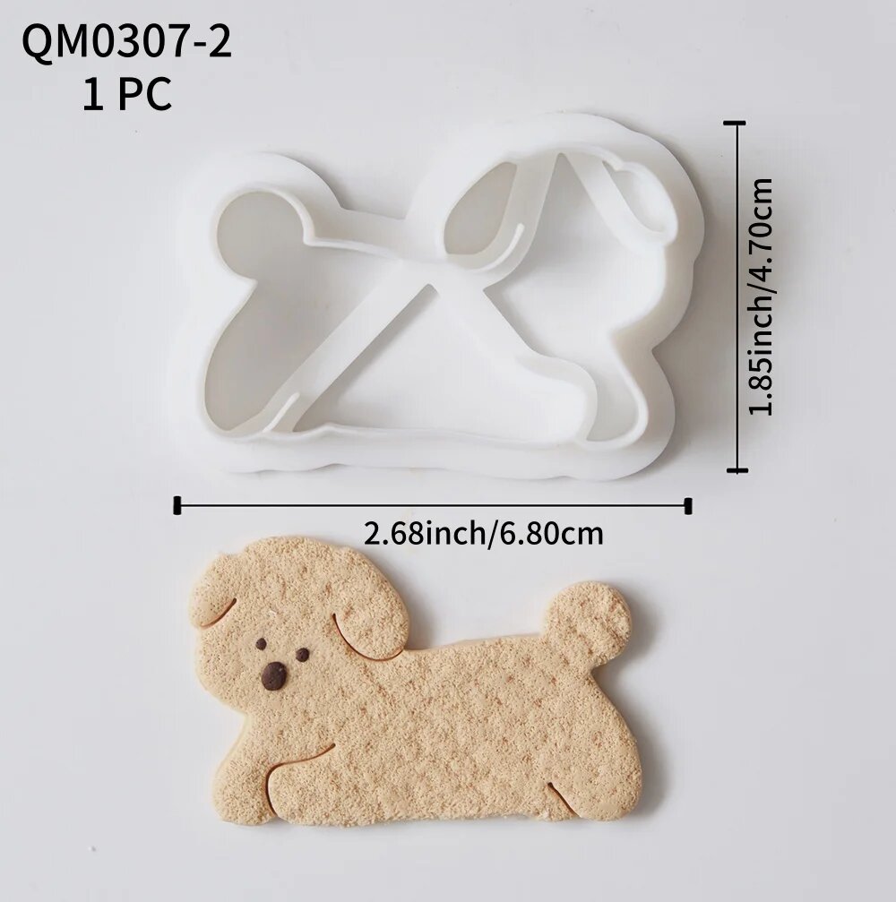 Щенок/котенок, серьги из полимерной глины, форма для резки Тедди/домашних животных, форма из полимерной глины, сделай сам, ювелирные изделия, ручные инструменты, форма для домашних животных, печенья