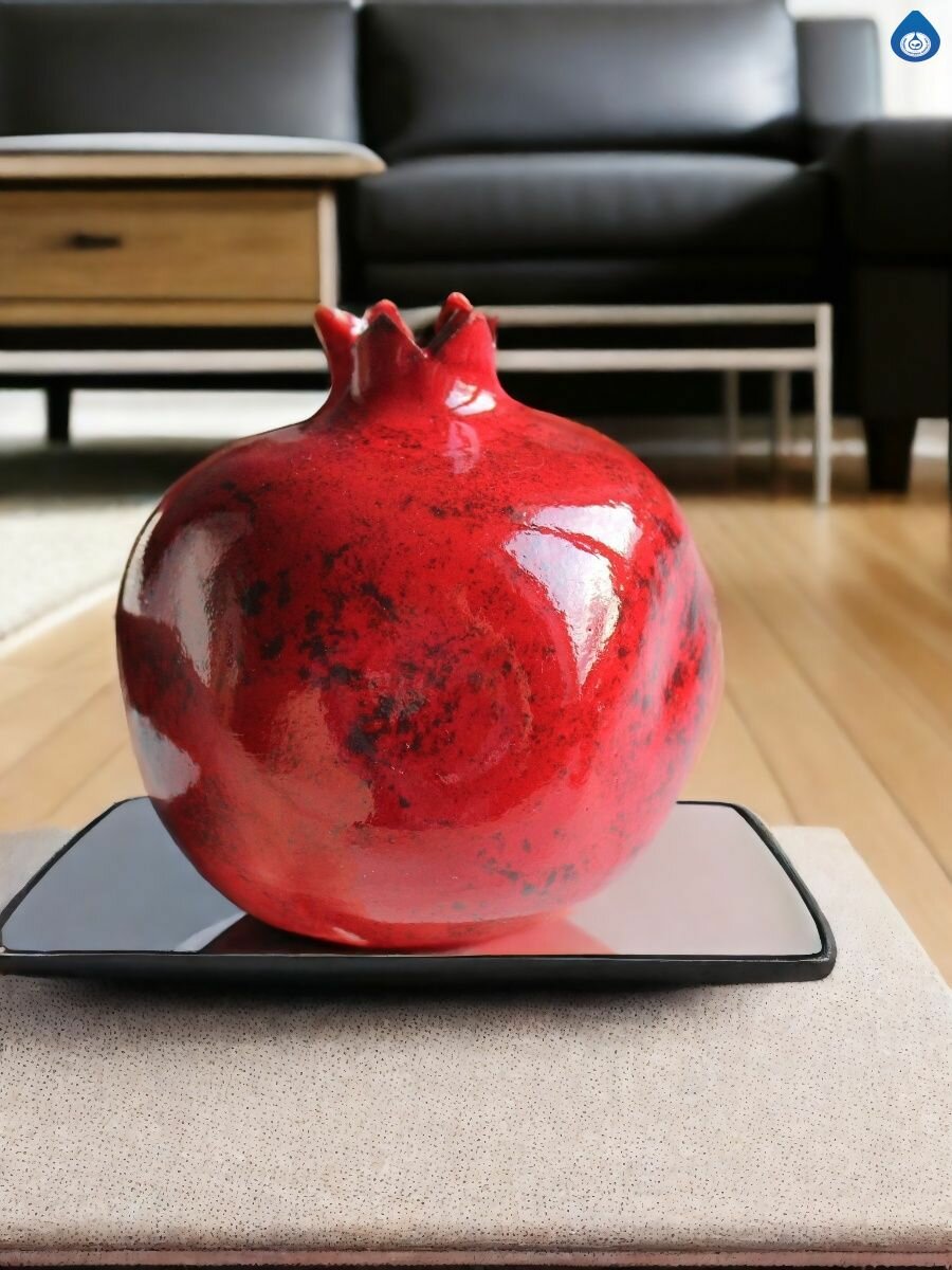 Керамический гранат NVCeramic, мини-ваза, фигурка декоративная для дома, высота 10см