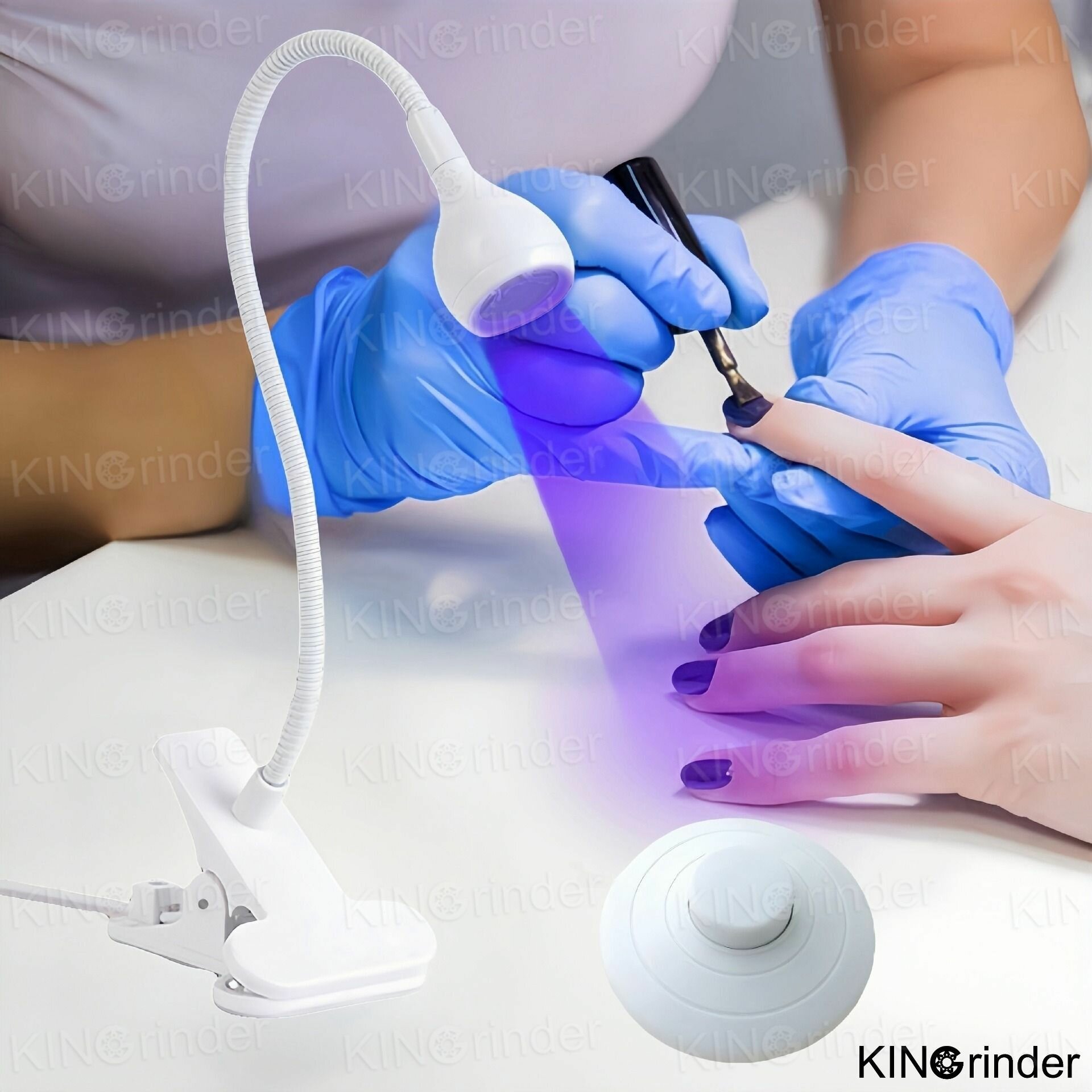 USB-лампа для полимеризации гель-лака Портативная UV/LED лампа с ножной педалью для быстрого маникюра и педикюра