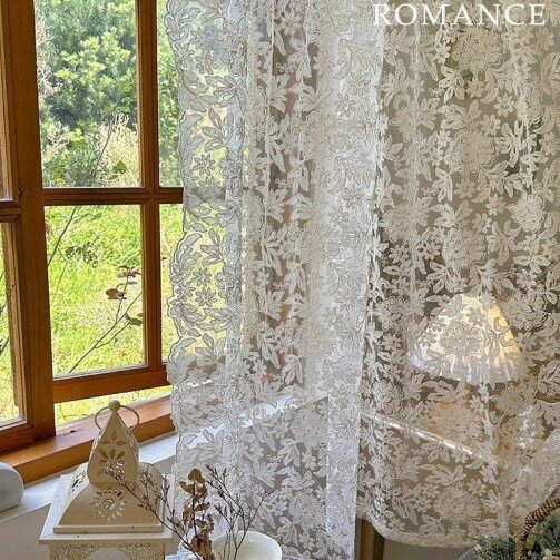 Французская ретро кружевная прозрачная занавеска бежево-белая вышитая прозрачная занавеска в стиле волны дворца европейская кружевная перегородка прозрачная