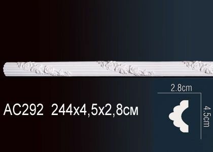 Молдинг для Ремонта Perfect AC292 Д240xШ2.8xВ4.5 см /Перфект.