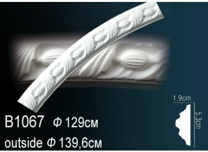 Молдинг для Ремонта Круговой Perfect B1067 Д140xШ1.9xВ5.3 см /Перфект.