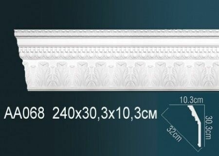Карниз Потолочный для Ремонта Perfect AA068 Д240xШ10.3xВ30.3 см /Перфект