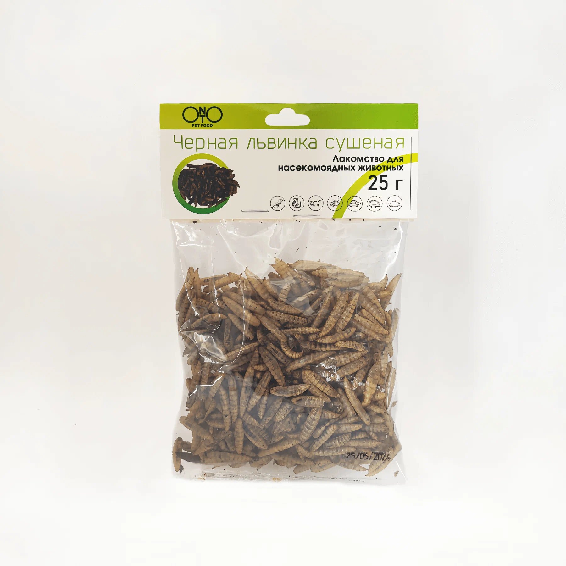 Личинки черной львинки сушеные корм для животных 20 гр, ONTO, 1 уп