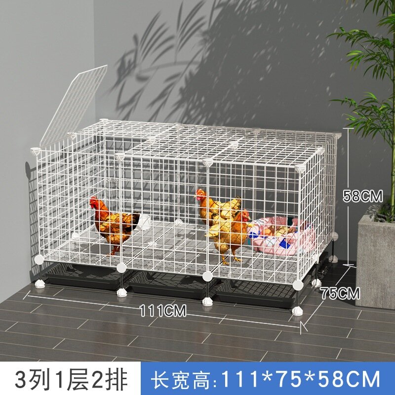 Маленькая клетка для кур и уток для домашнего использования, маленький домашний курятник, курятник с сеткой, собранная клетка для кур на балконе, большого размера