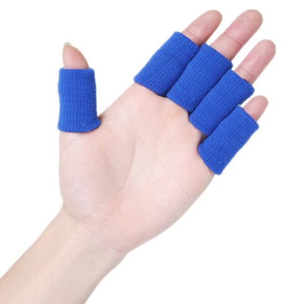 10 штук Пальцевые рукавицы Спортивные Эластичные Пальцевые Рукавицы Поддержка Бандаж для Больца Защитник Дыхающие Эластичные Пальцевые Ленты Черный Синий Красный Белый Нейлон