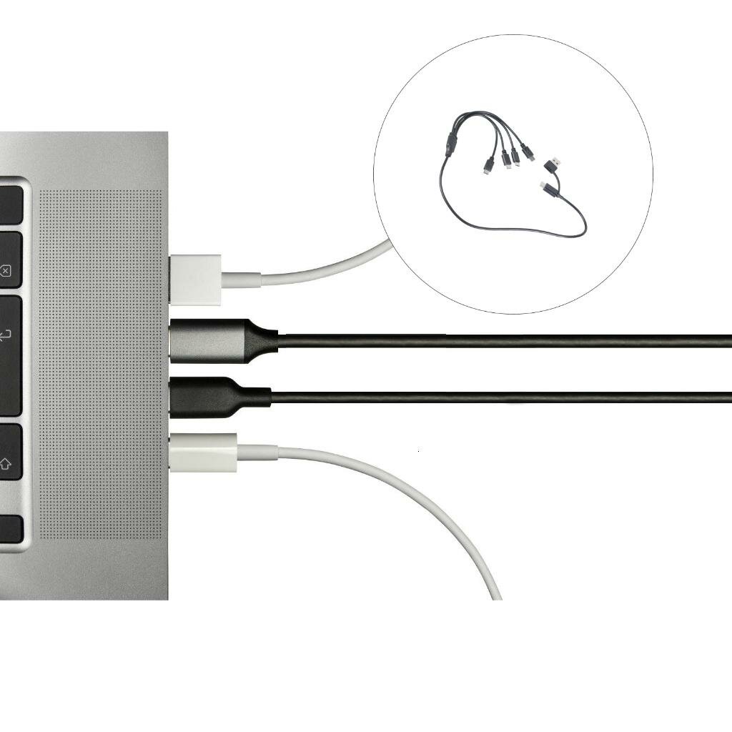 Плотный двойной USB-кабель Type-C и Micro 5pin — фото 1