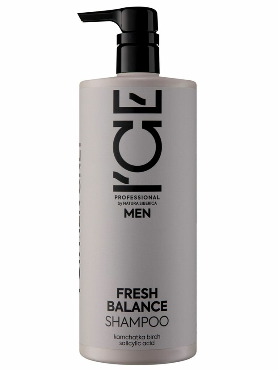 Natura Siberica ICE Professional Мужской шампунь для жирных волос успокаивающий 1000 мл