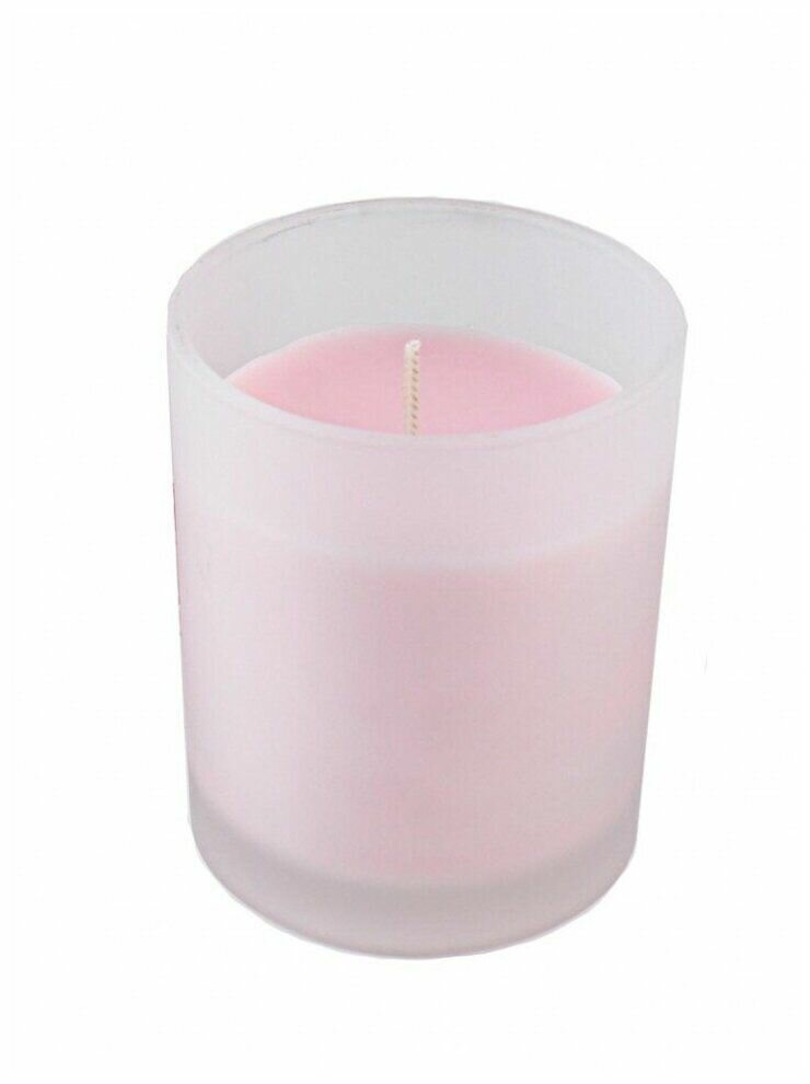 Свеча ароматическая в стакане Розовые цветы 85*70 мм ROURA
