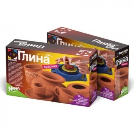 217012 Глина для лепки (красная 330 гр) /40