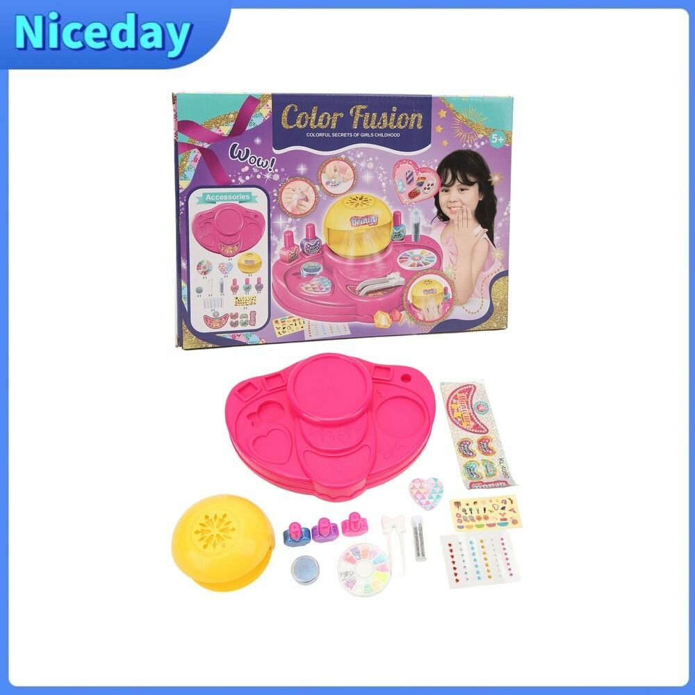 Игрушки для ногтей DIY, набор для маникюра ярких цветов, для девочек от 5 лет