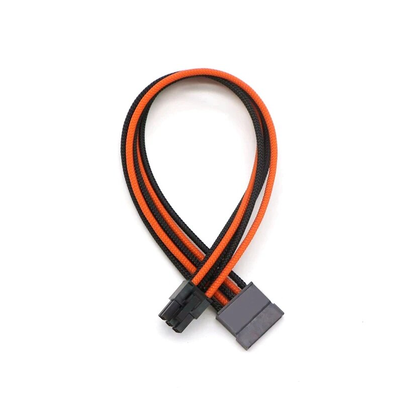Кабель питания Unyisi 6Pin to Sata 15Pin 30cm, Black-Orange