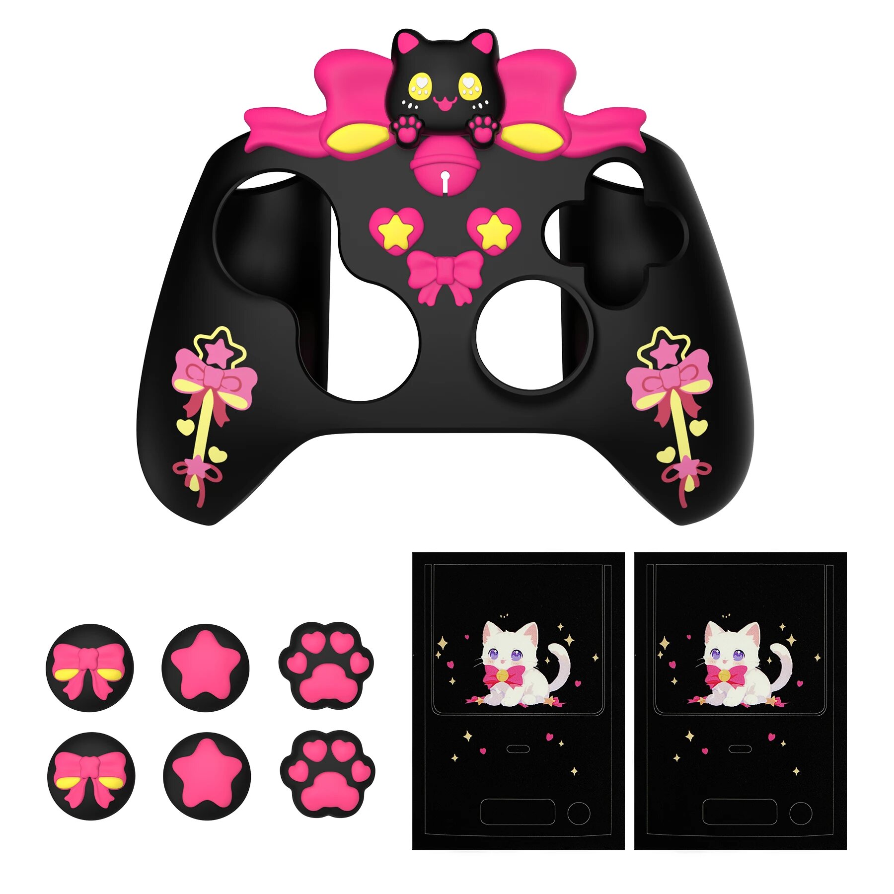 EXtremeRate силиконовый чехол Sweetheart Kitty для контроллера Xbox Series X/S Black