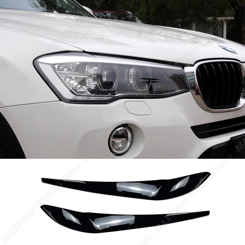 Для BMW X3 F25 X4 F26 2010-2017 20i 28i 20d 18d 35i 35d передняя фара, веки, Type A Gloss Black