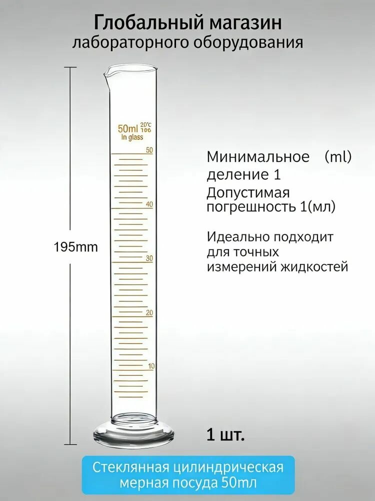 Емкость мерная, 50 мл, 1 шт