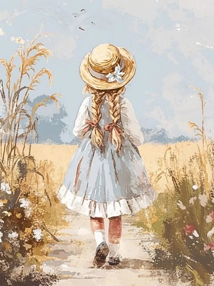 Картина по номерам на холсте Девочка 40*50 см